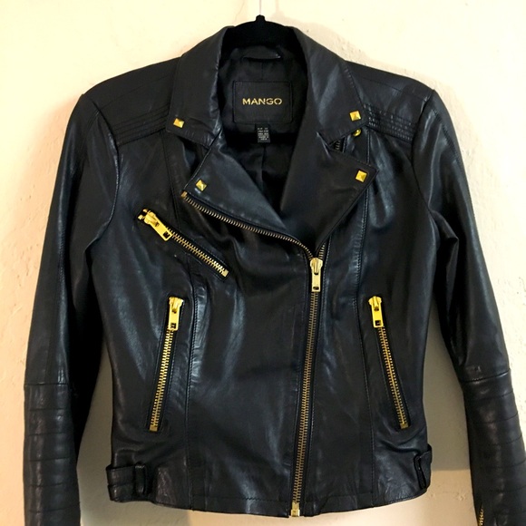 Mango | Jackets & Coats | Mng Mango 0 Sheep Leather Jacket Xxs Black ...